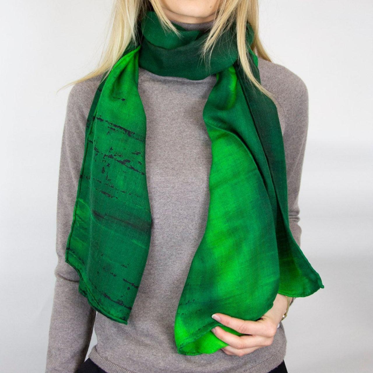 Green Forest Scarf Wool/Silk – Norway Designs
