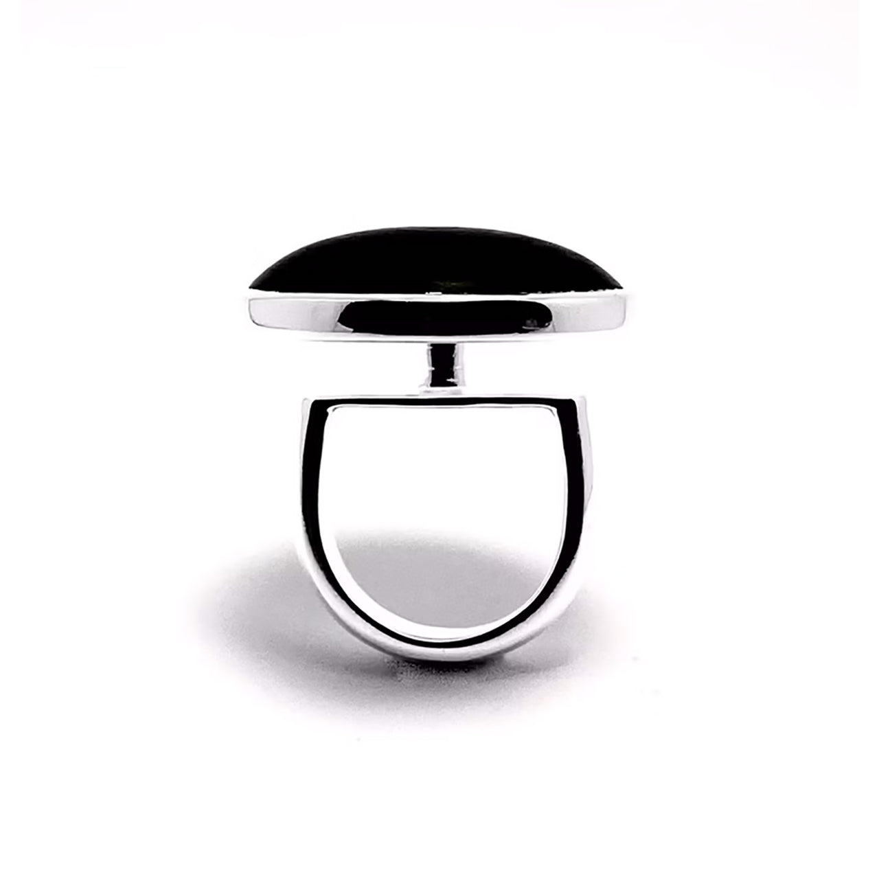 Daring Ring Silver/Onyx – Norway Designs