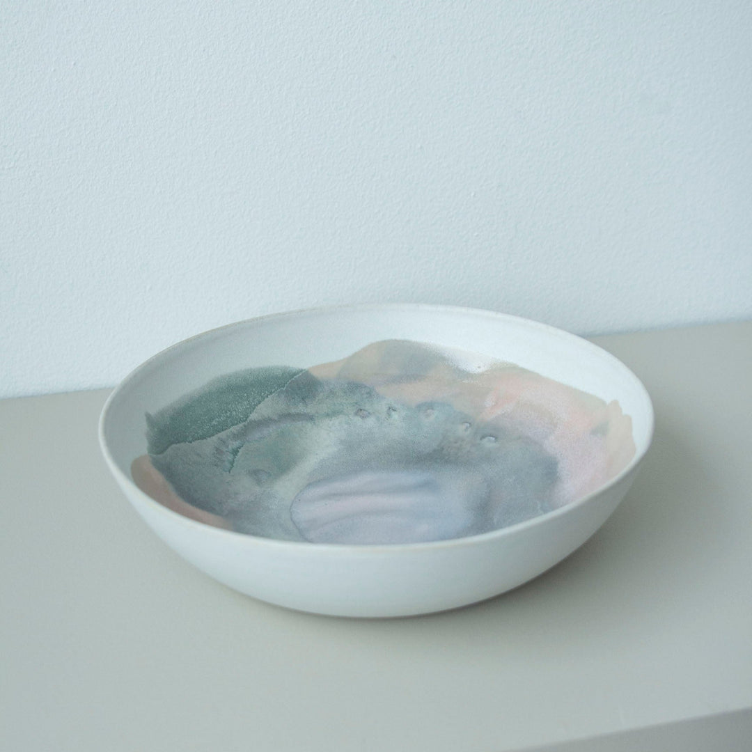 Serveringsbolle Stor 26cm Rosa Swirl – Norway Designs