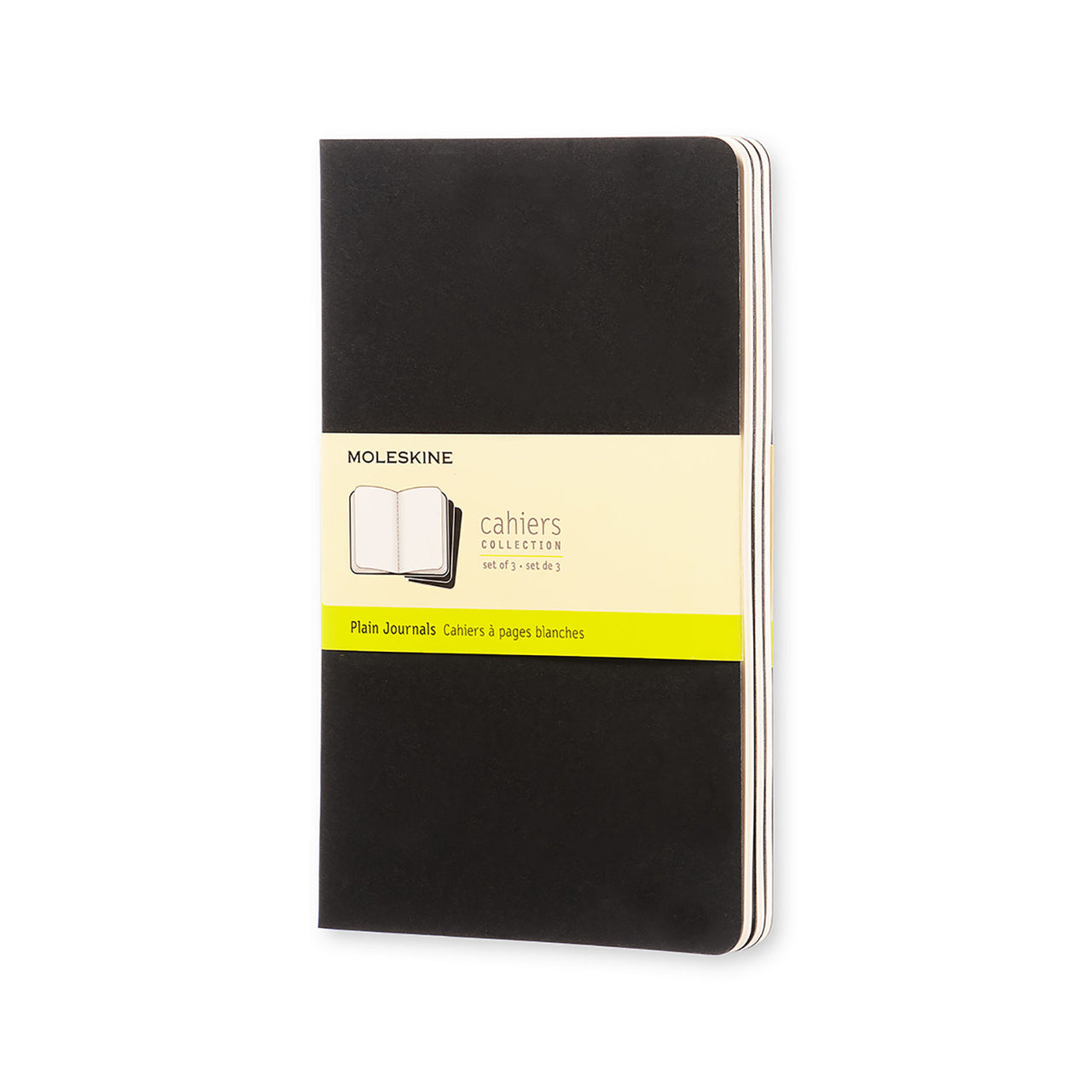 Cahiers Notebooks Blank L 3pcs Black – Norway Designs
